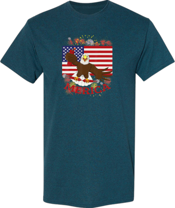 American Flag Eagle (297) in Patriotic Shirts | BoatDecals.com