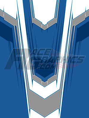 Speedfreak Blue Vinyl Race Car Wrap - Hood | RaceGraphics.com