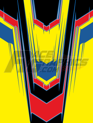 Speedfreak Red Black Vinyl Race Car Wrap - Hood | RaceGraphics.com