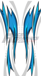 Fire Storm Orange Vinyl Race Car Wrap - Hood | RaceGraphics.com